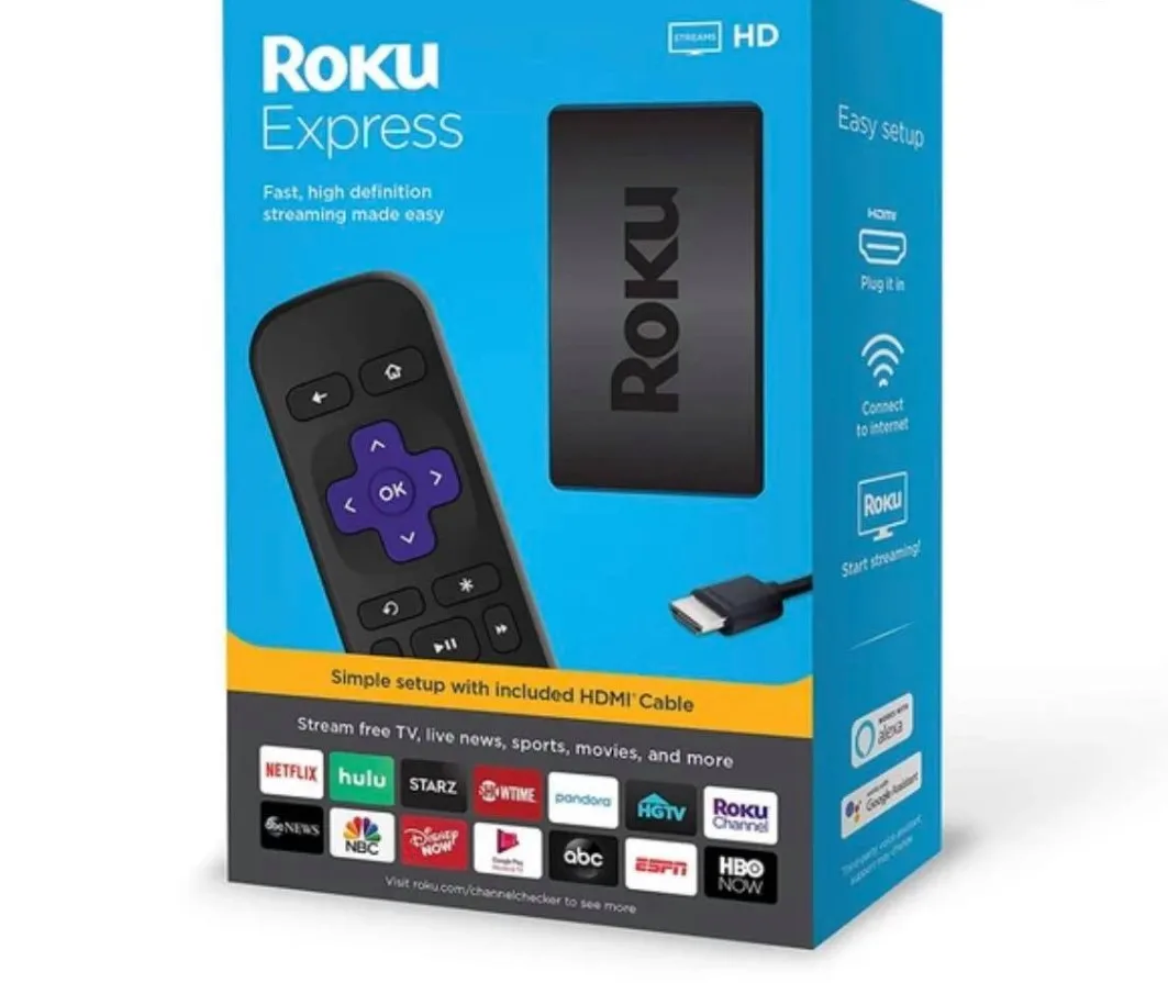 4k+ Roku Streaming Device 4k/hdr/ Vision With Roku Voice Remote Pro ...
