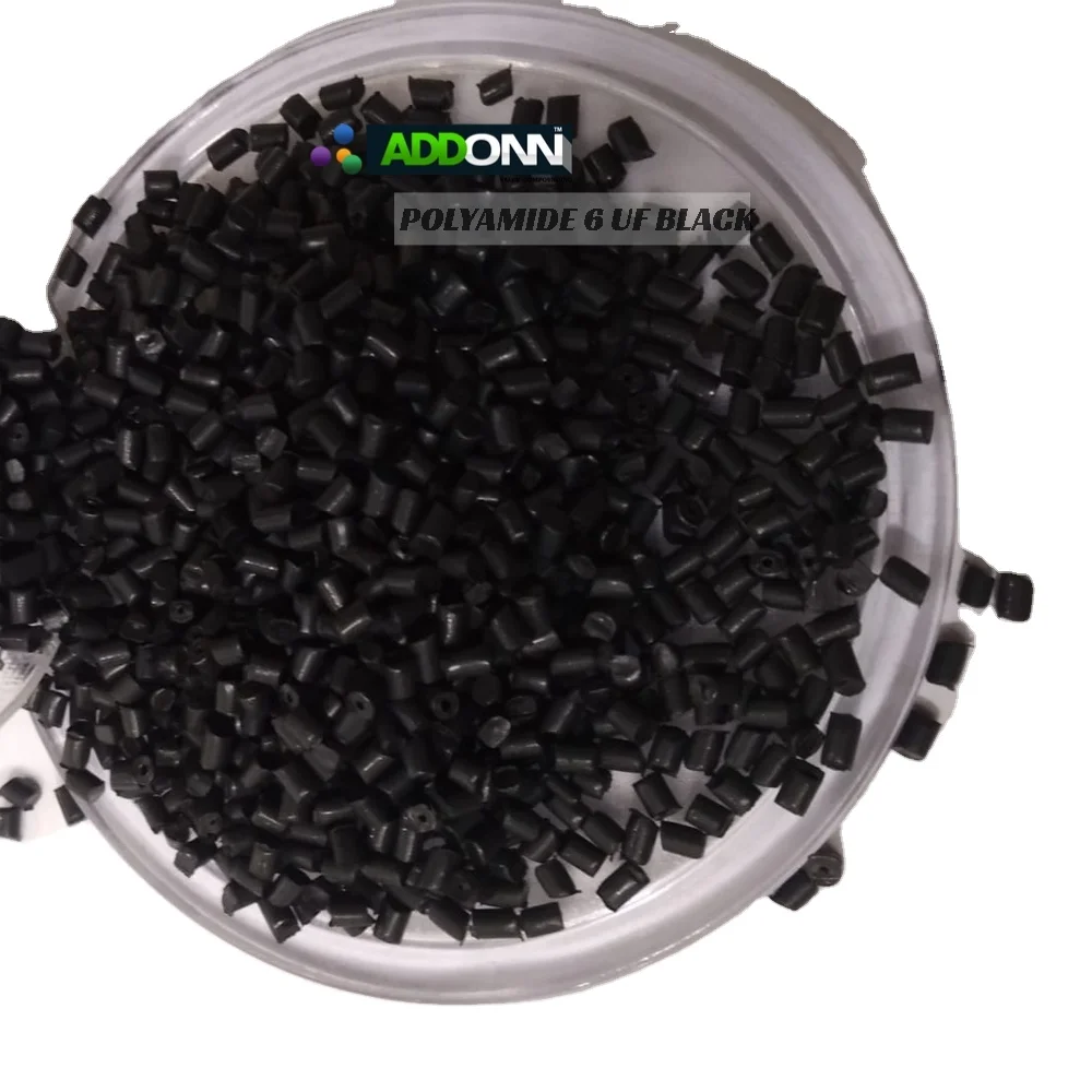 Pa6 Heat-stabilized Plastic Pellets Virgin Polyamide 6 Granules Black ...