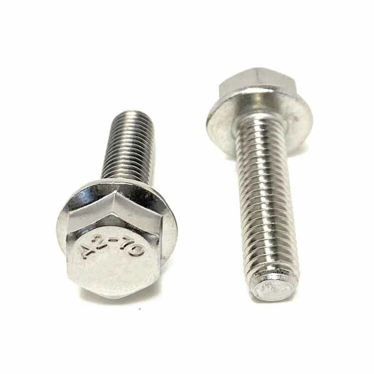 M5 M6 M8 M10 M12 Stainless Steel 304 Hex Washer Head Serrated Flange ...