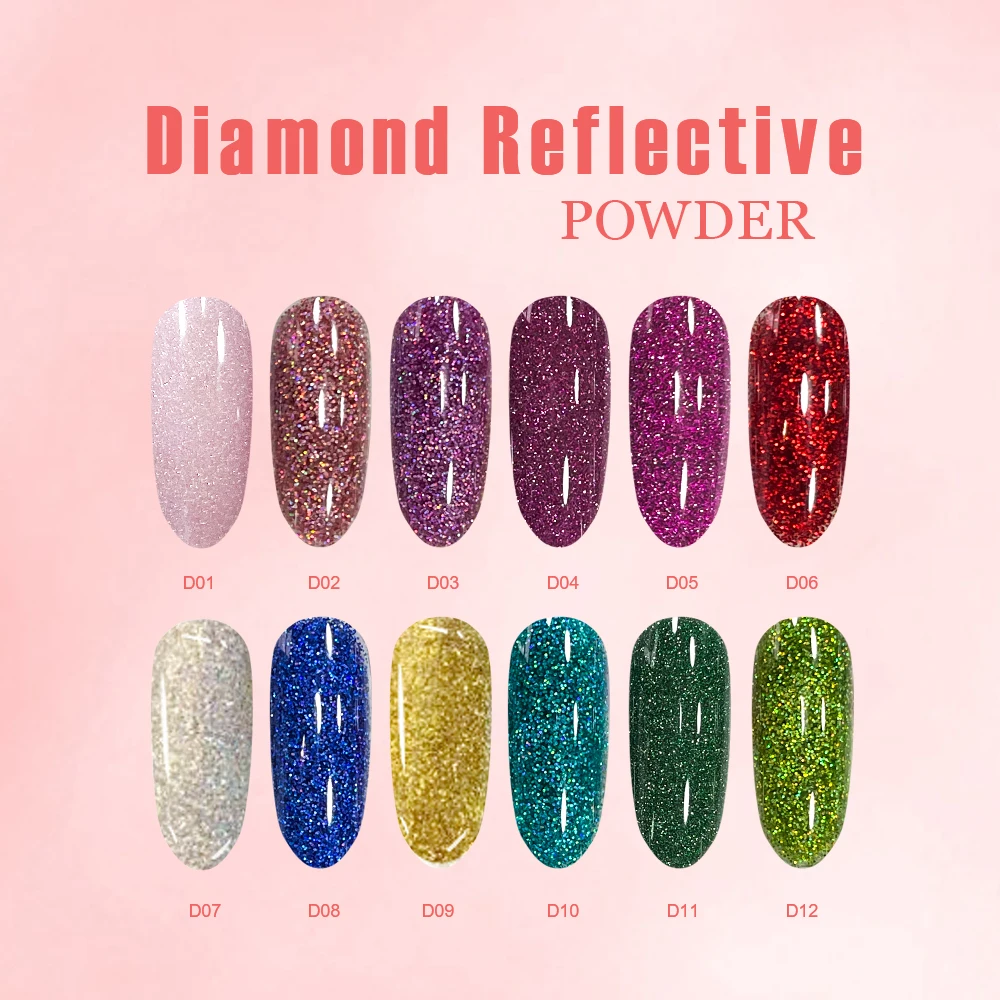 1oz Diamond Shining Powder Reflective Pigment Powder Private Label ...