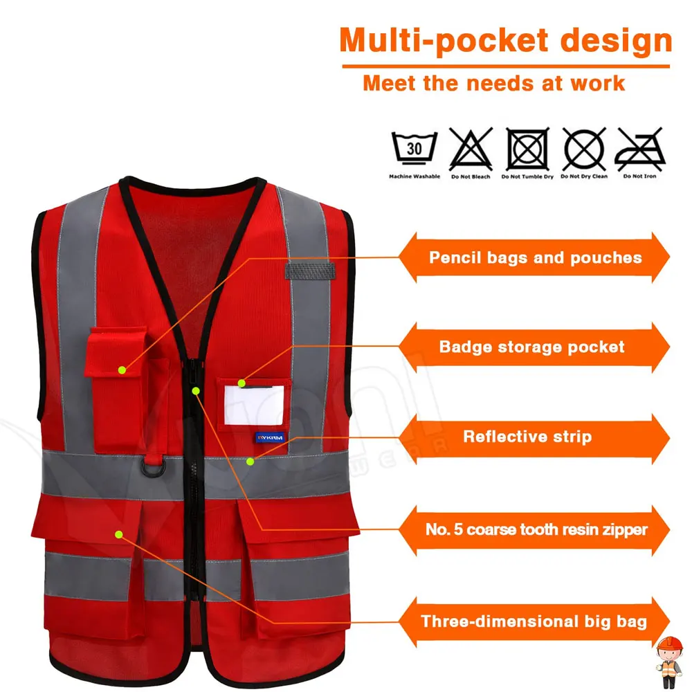 Safety Reflective Vest Latest Custom Design High Visibility Safety ...