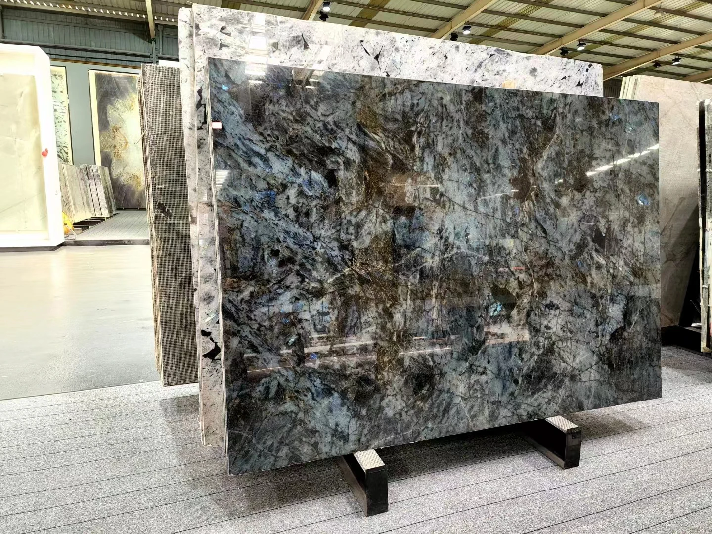 Luxurious Labradorite Blue Granite Slab Natural Lemurian Blue Granite ...