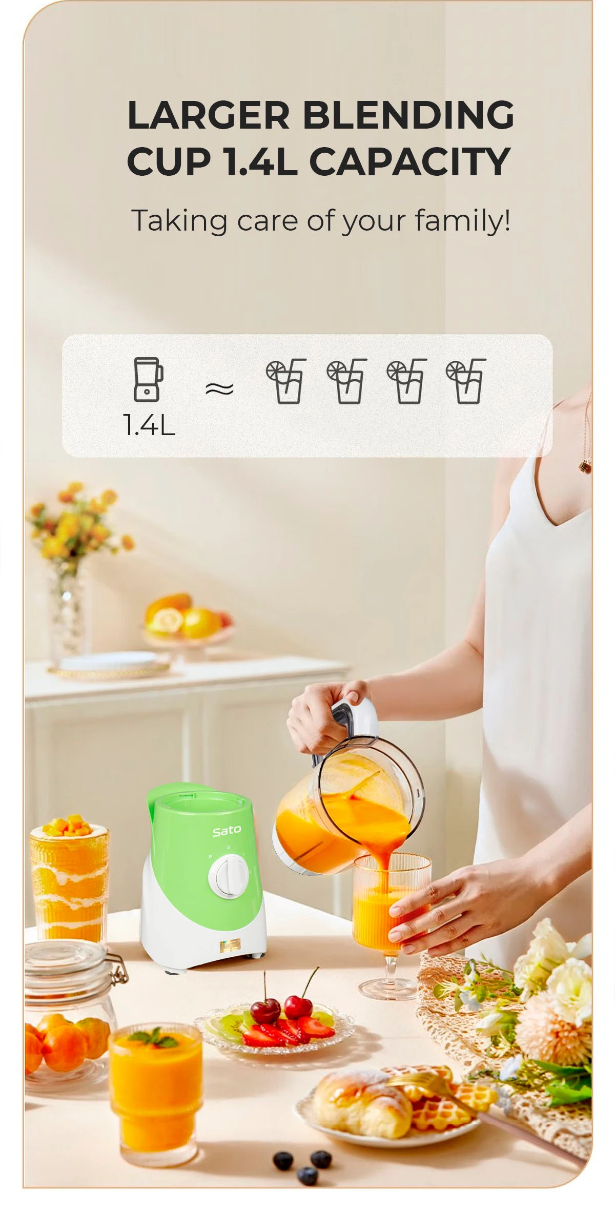 Sato Mx1101 Multi-function Blender Luxurious Multi-purpose Blender ...