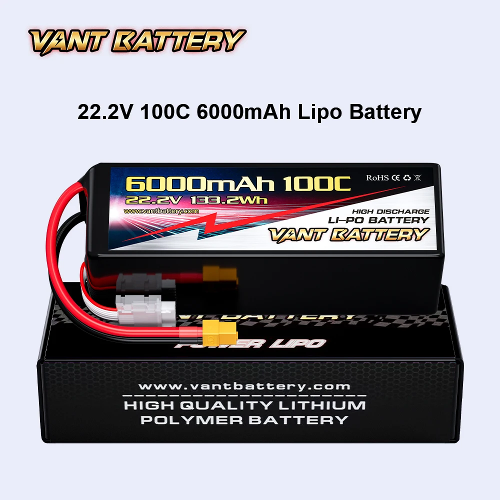 VANT FPV Drone Battery 6000mah 100C 22.2V for Aerial Photography