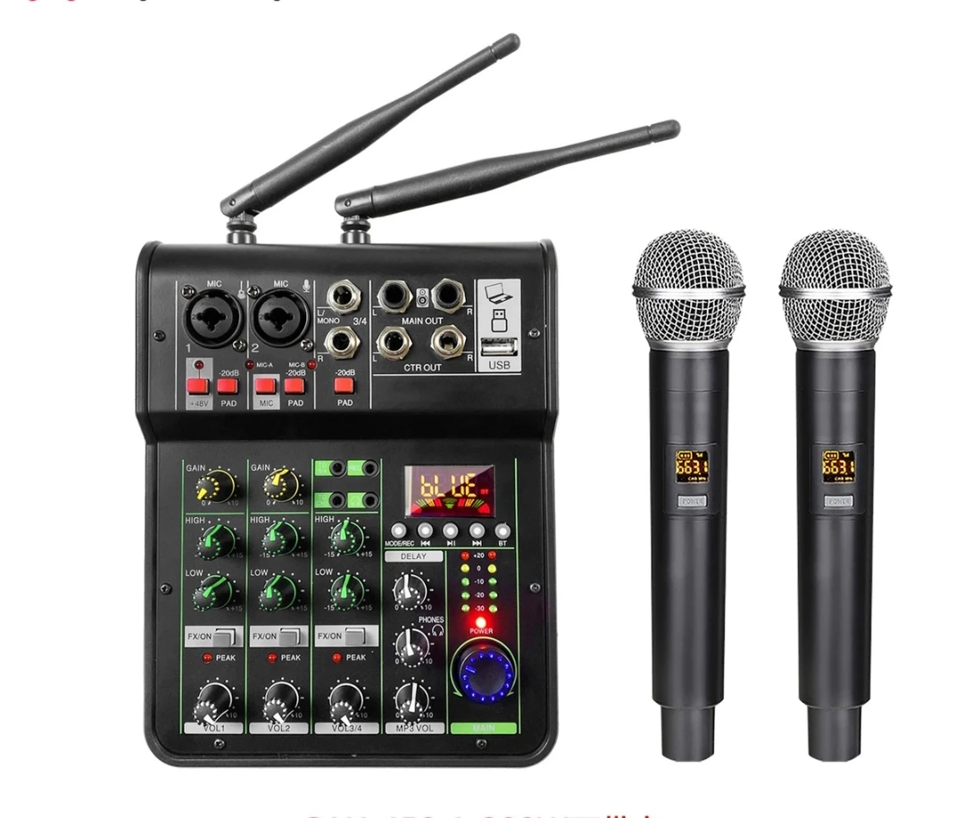 Gax-450 Professional 4-channel Powerful Amplifier Mixer Wireless ...