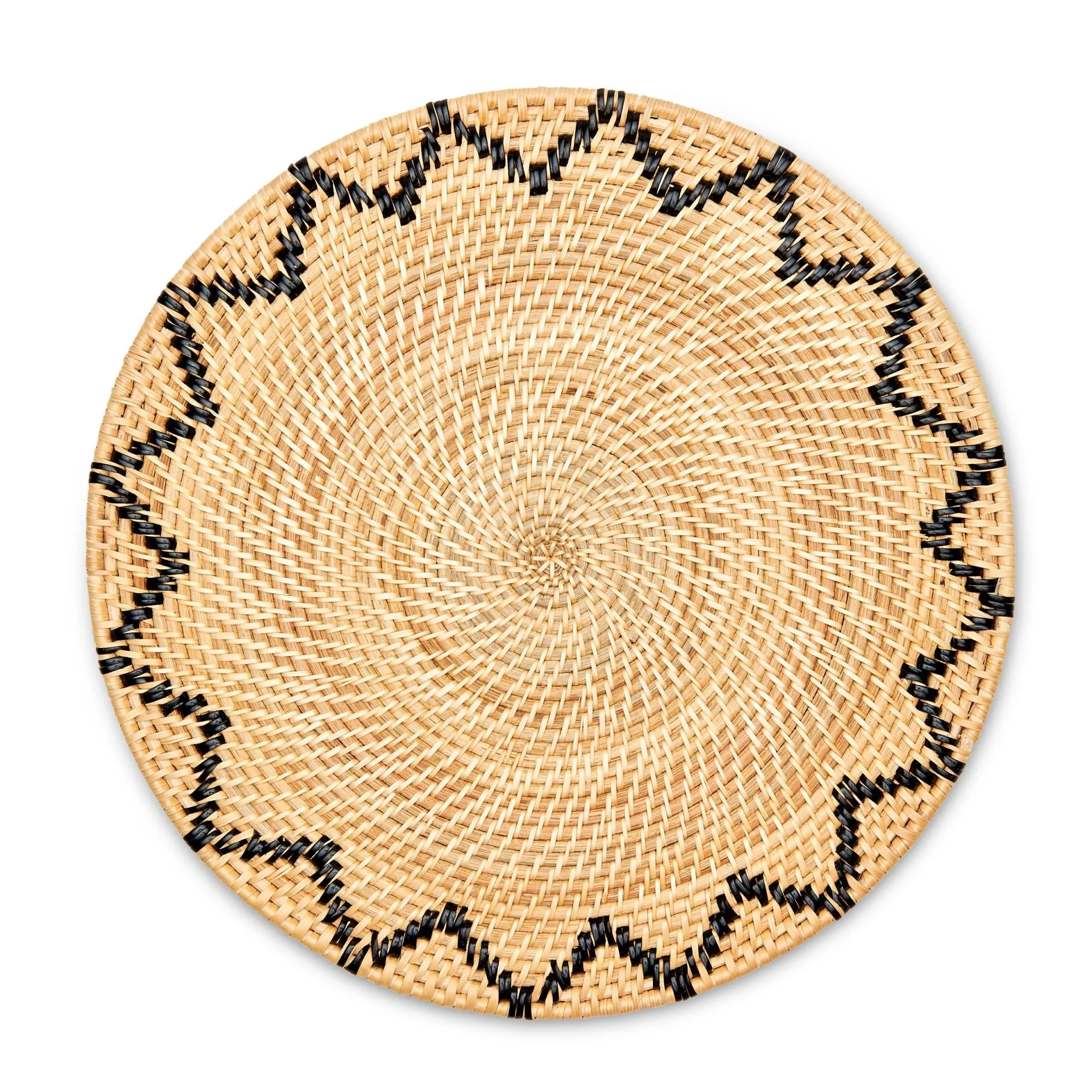 Napperon Rond En Rotin En Zigzag,Plaque De Chargement De Table En Rotin ...