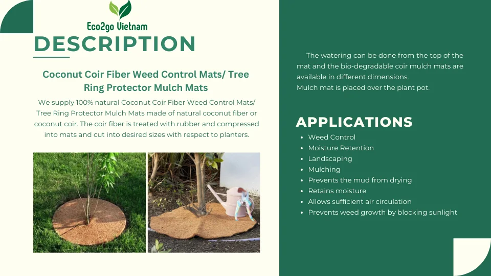 Natural Coconut Coir Mulch Mat/mulching Mat/ Mulch Ground Cover By ...