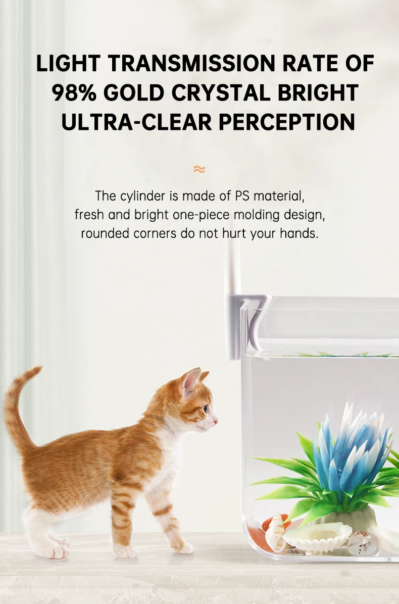 New Arrival DIY Transparent Betta Fish Plastic Tank with Filter ...