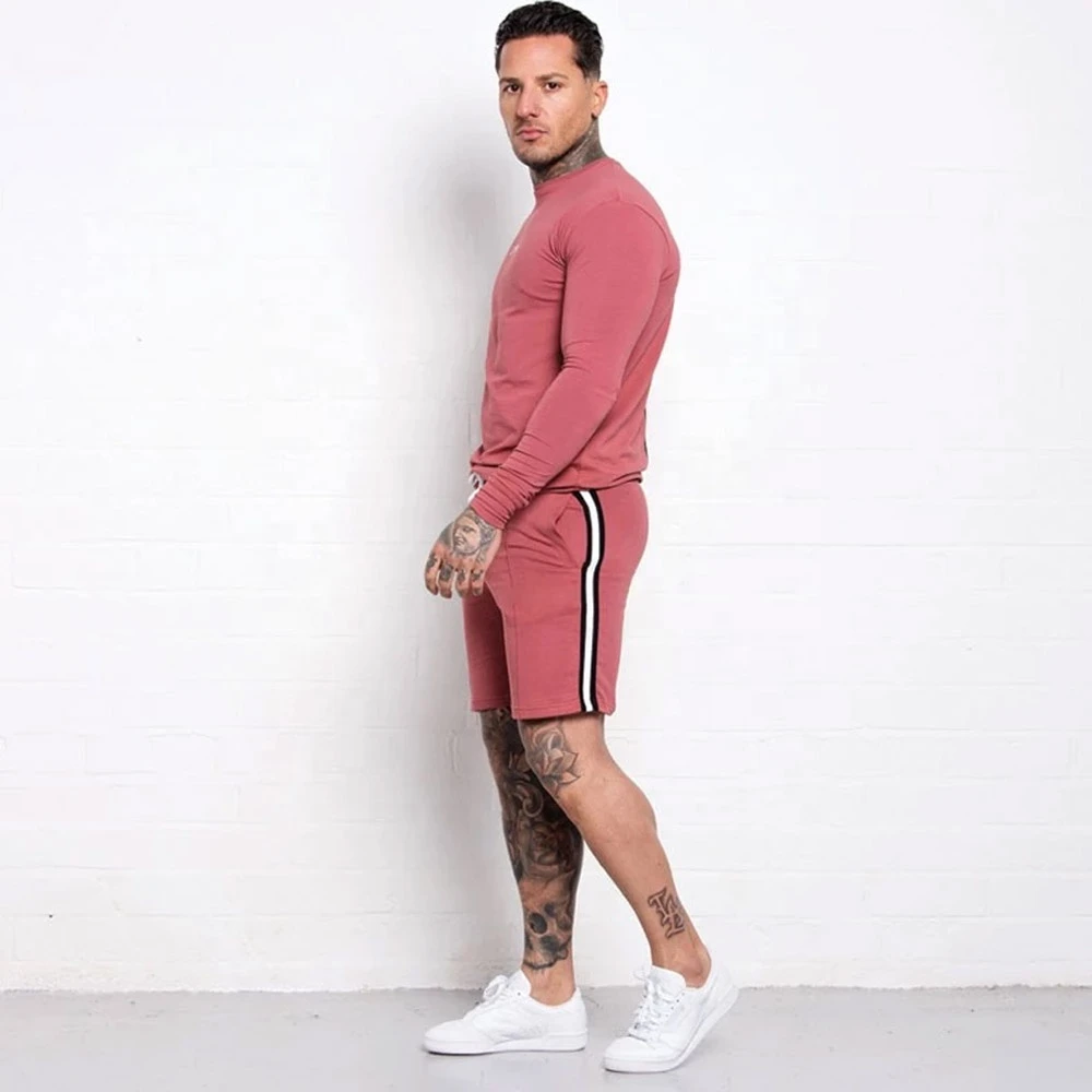 Summer Custom Shorts Sets For Men Custom Logo Tracksuit Two Piece Short ...