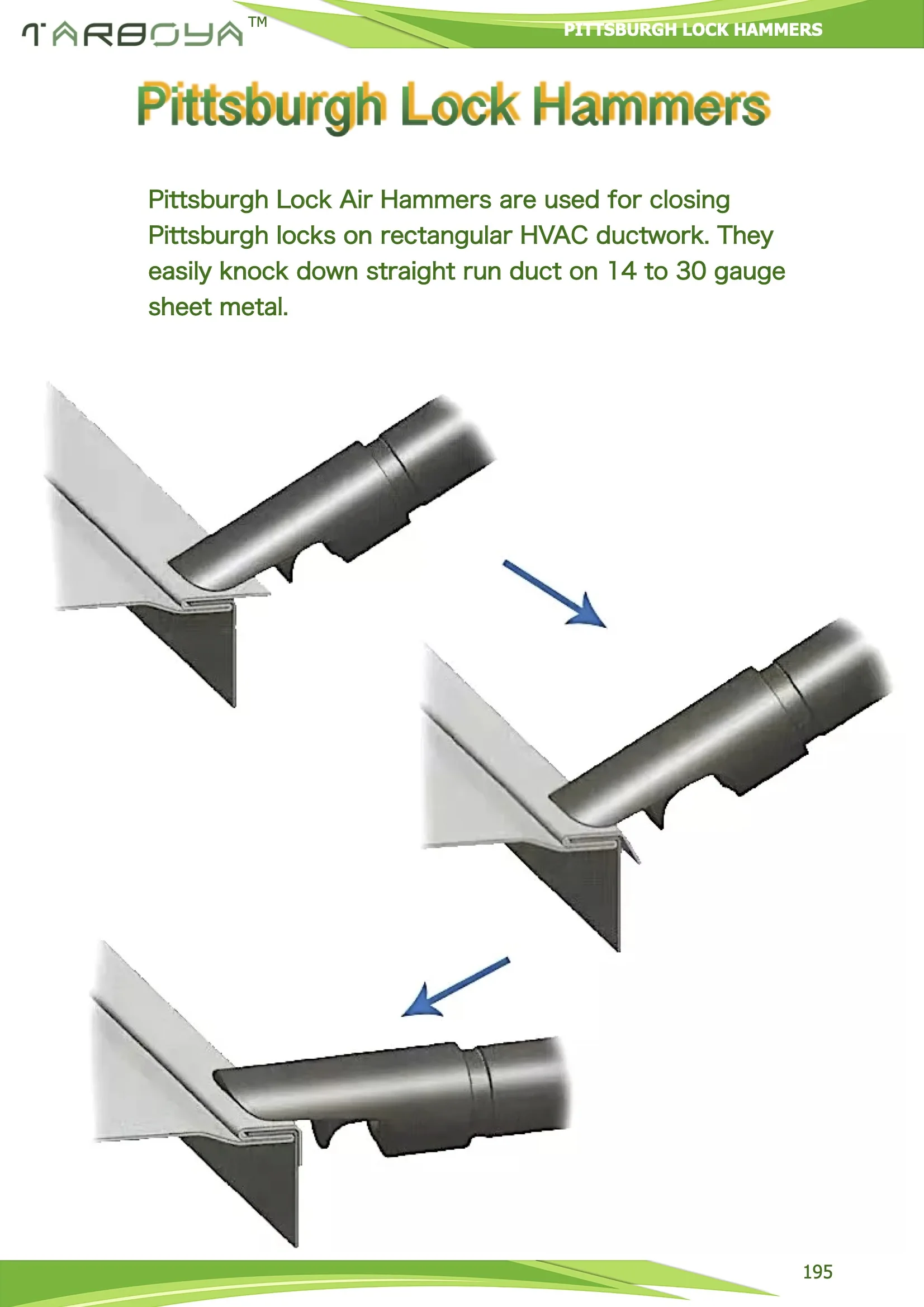 Air Pittsburgh Seam Hammers - Efficient Duct Construction Tools