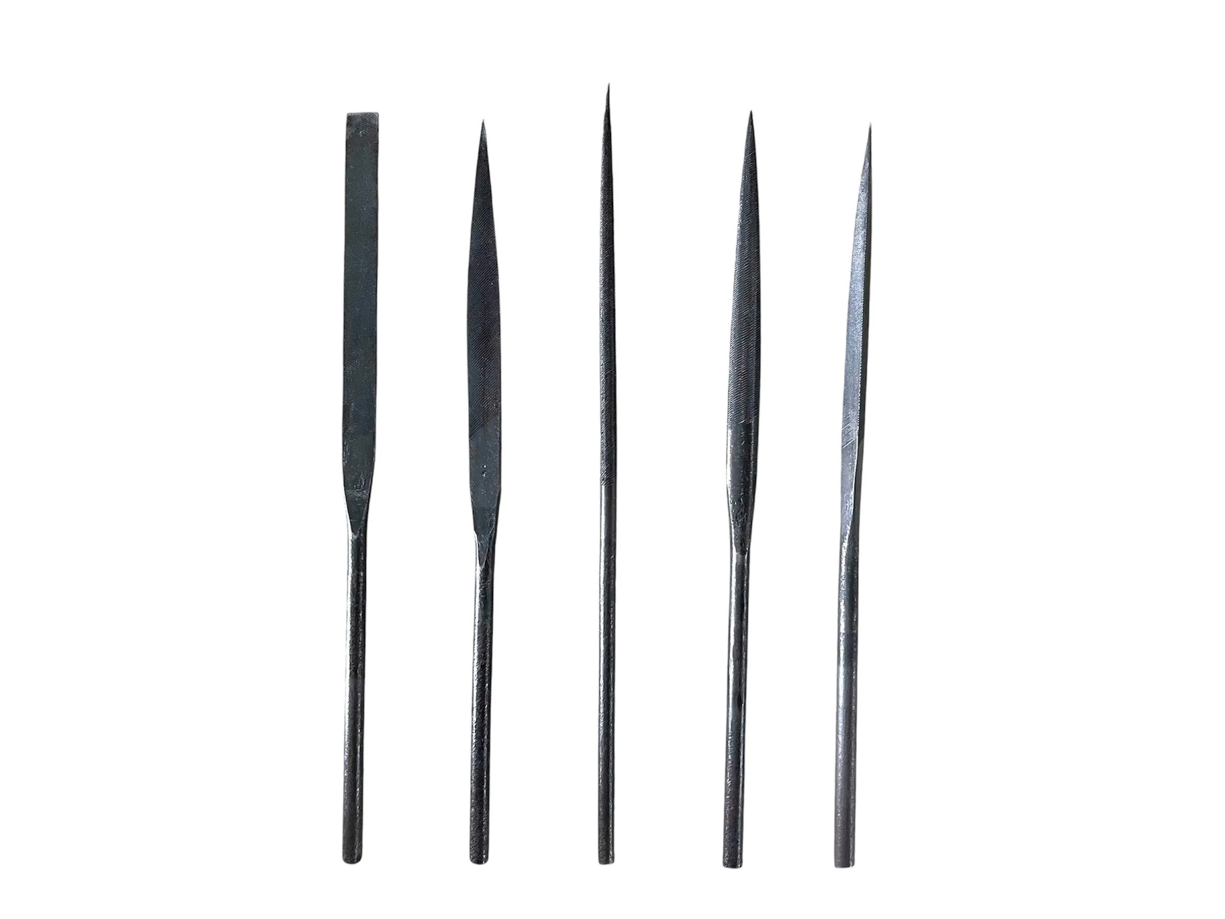 Set of Strong 180mm DIY Grade Steel Files 5 Types for Jewelry Making ...