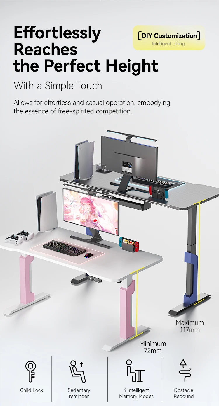 SIHOO XD2S Electric Office Lifting Desk - Quiet & Adjustable
