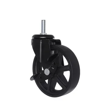 100mm Nylon Wheels 3/8" Stem Casters With Side Lock - Buy 100mm Tpr ...