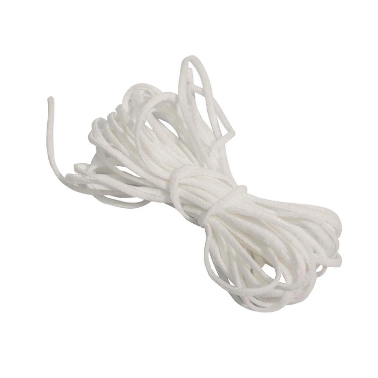 White Color Round Elastic Ear Loop Band With Roll - Buy Factory Nylon ...