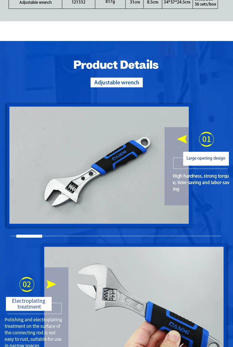 Danmi Professional Universal Auto Car Repair Tool Hole Adjustable ...