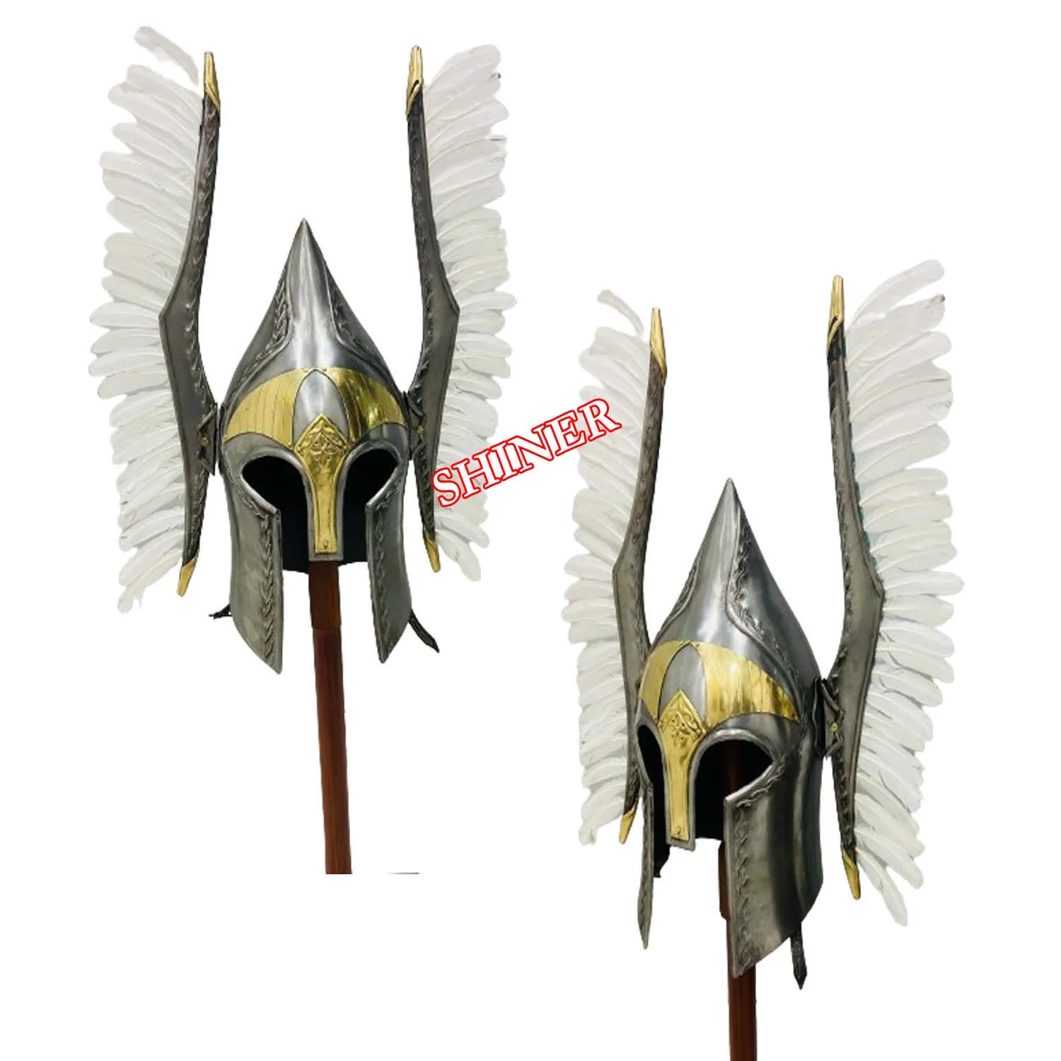 Medieval Fountain Guard Helmet What Type Of Bird The White Wings On The ...