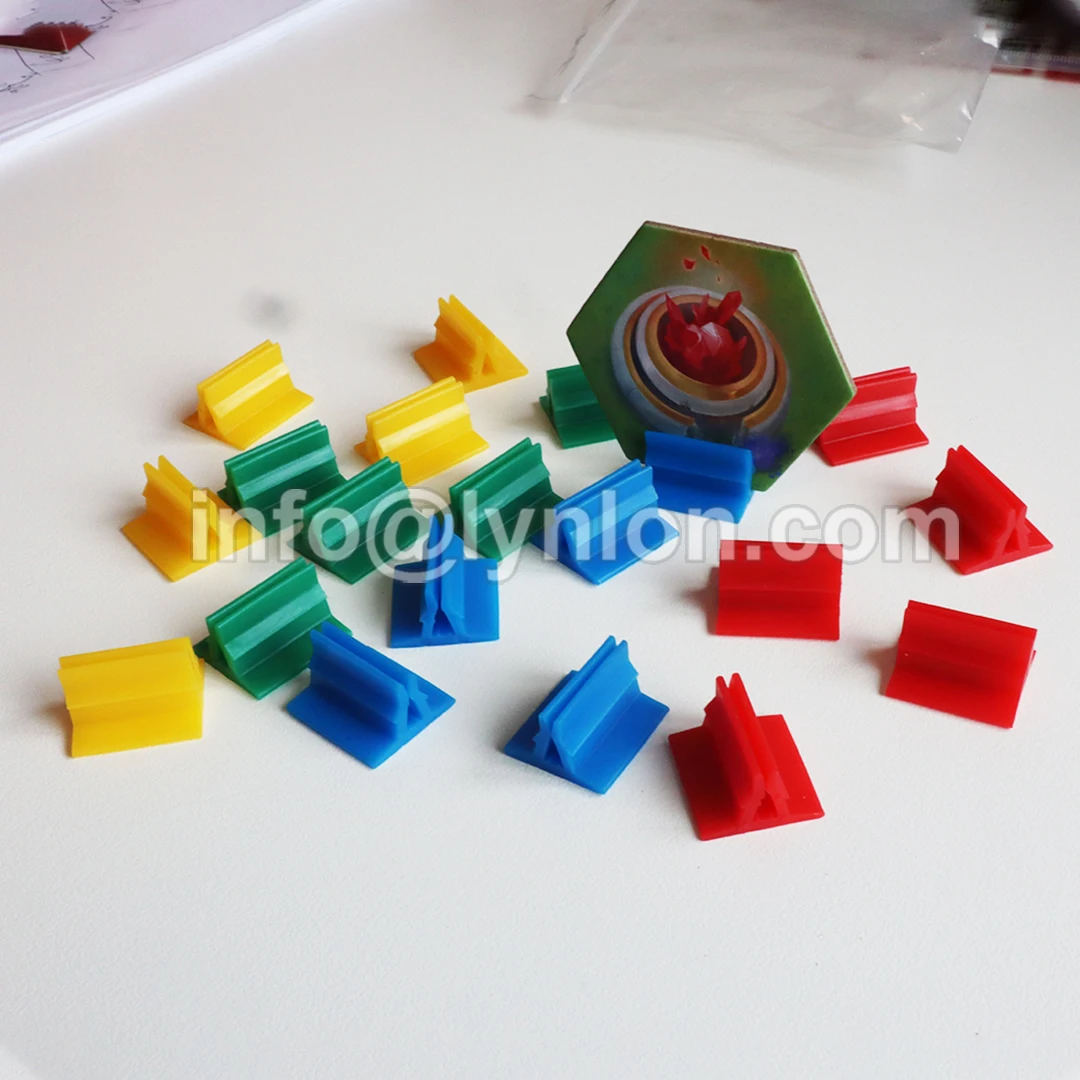 Customized Square Base Colorful Plastic Standees Card Holder For Board ...