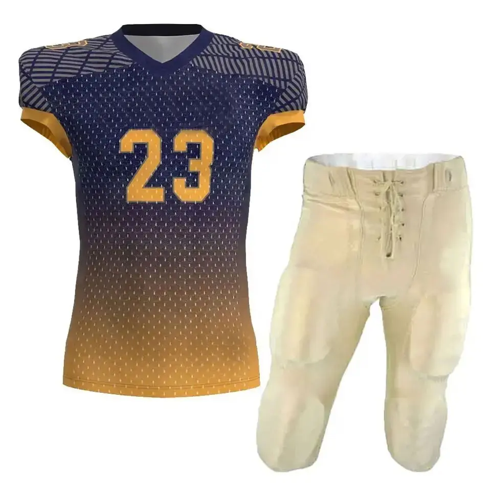 100% Custom Made Full Sublimation & Printing Men's American Football ...