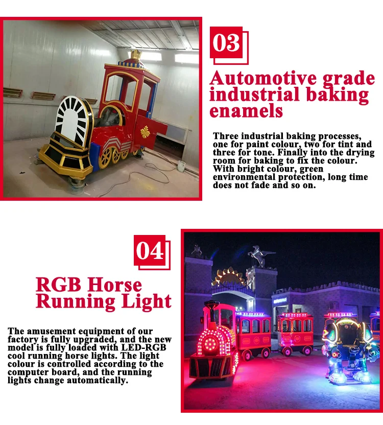 40-seat Internal Combustion Engine Trackless Train For Sale Amusement ...