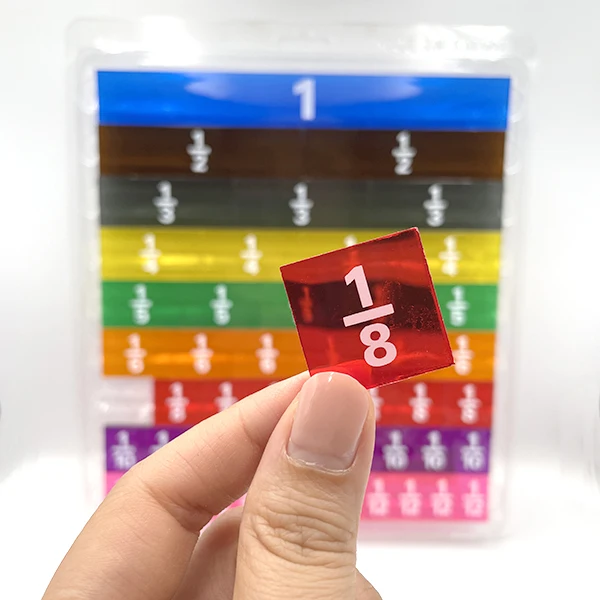 Rainbow Fraction Decimal Tiles - Educational Toys for Kids