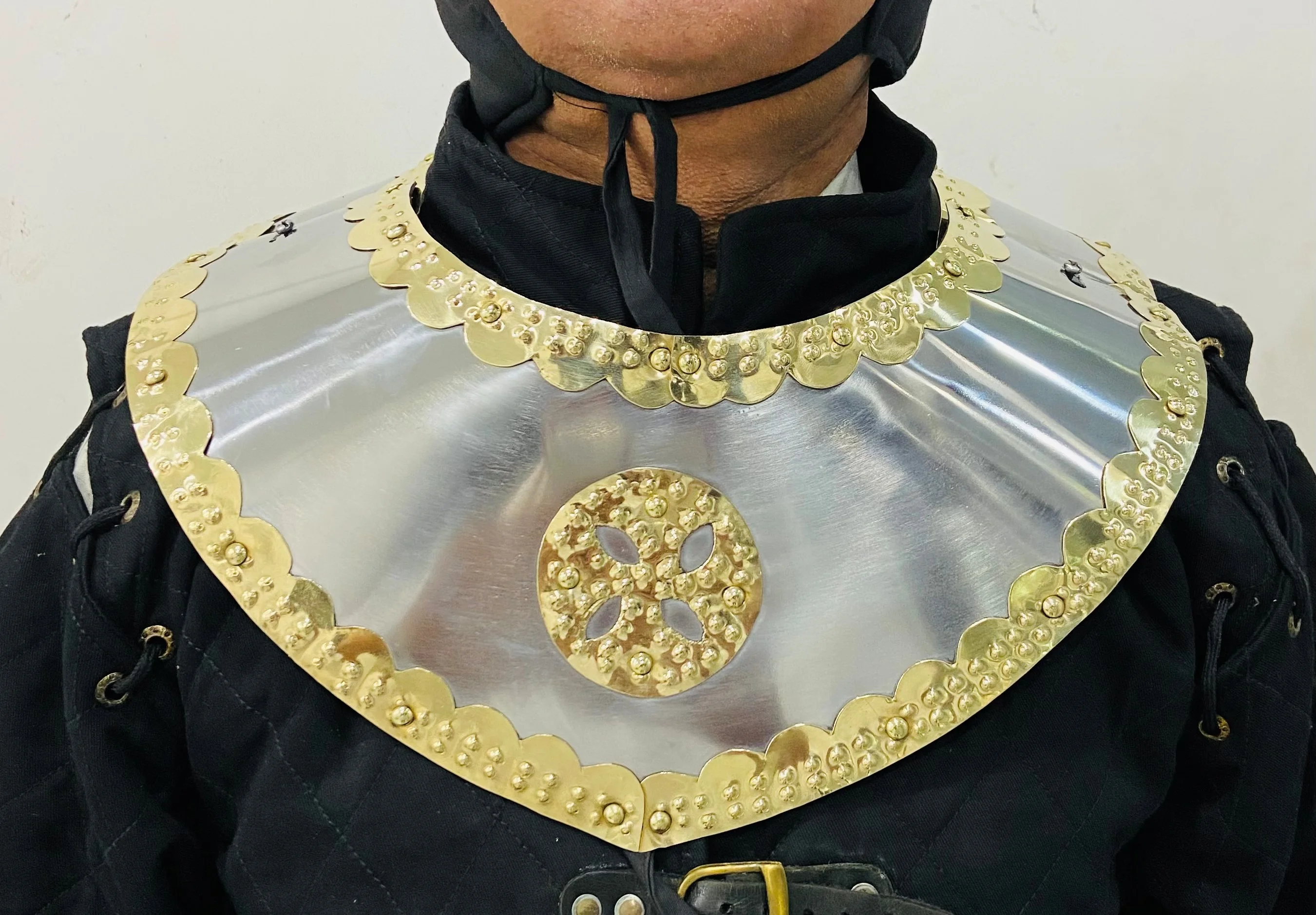 Medieval Knight Neck Guard Armor Gorget Silver Polish Stainless Steel ...