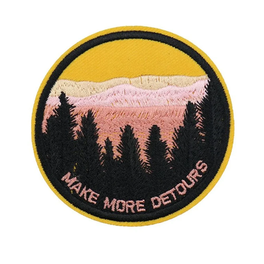 Custom Fabric Woven Embroidered Patch Badges Sew Iron On Embroidery ...
