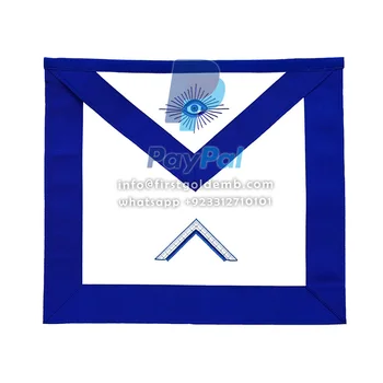 Officers Blue Lodge Officer Apron Set - Blue Ribbon Machine Embroidery ...
