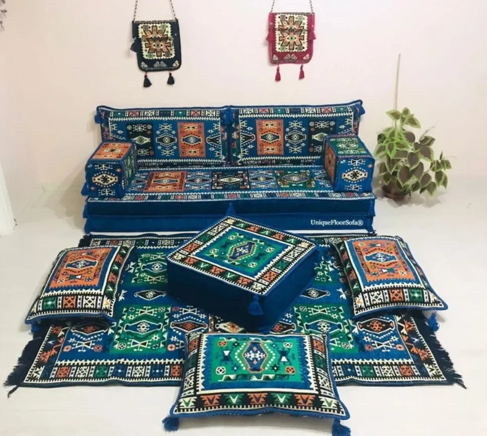Arabic Floor Sofa Living Room Full Sets - 190cm / 6feet / 75 Inch - 1 ...