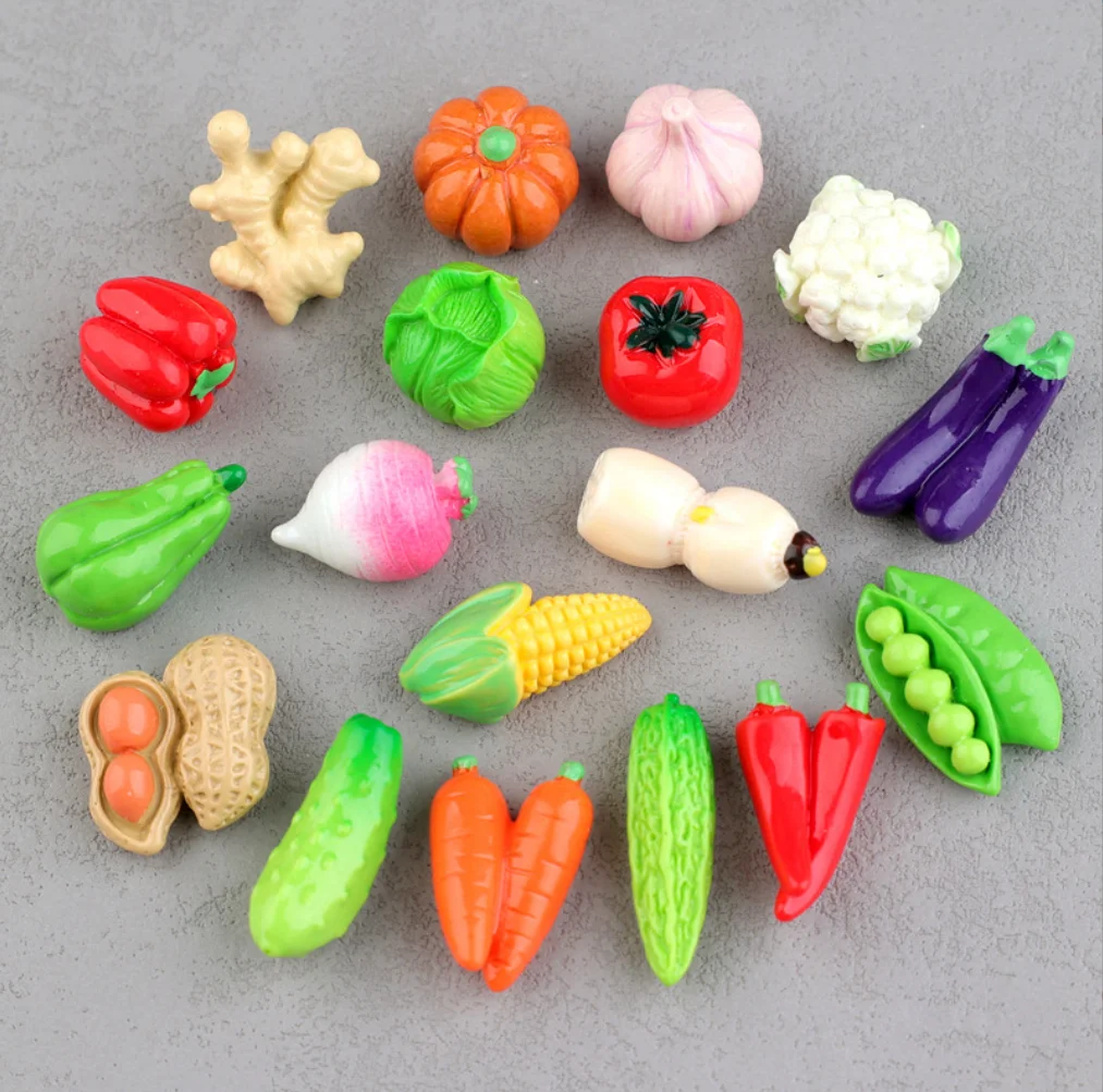 craft cute cartoon flatback fake vegetables resin decoration for diy ...