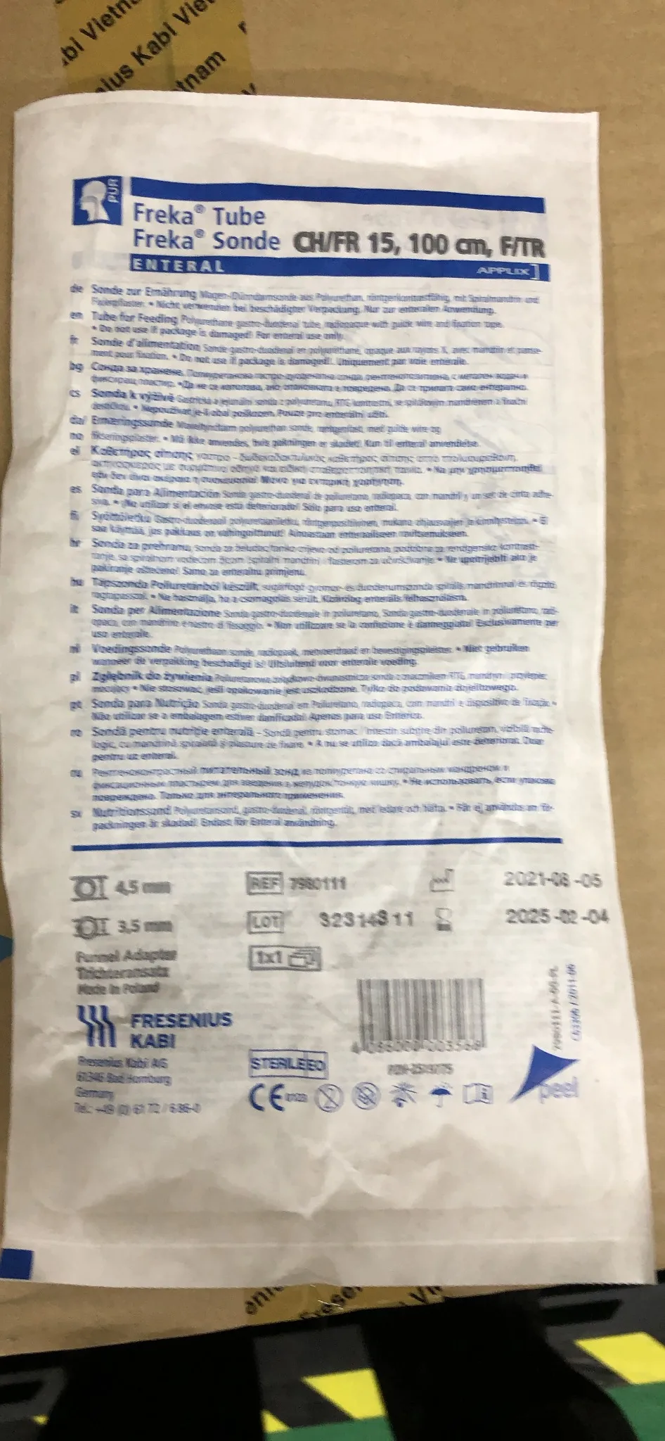 Best Quality For Fresenius Kabi - Freka Tube Fr15 - 100cm,Code 7980111 - Buy Feeding Tube ...