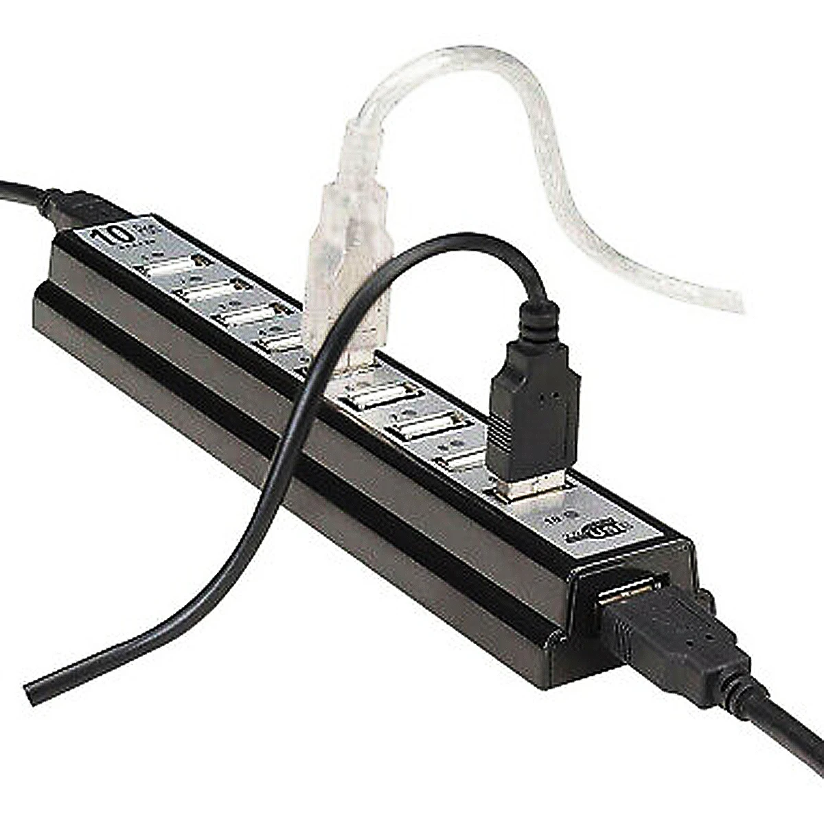 Hub Usb 2,0 De Alta Velocidad Con 10 Puertos,Adaptador De Corriente ...