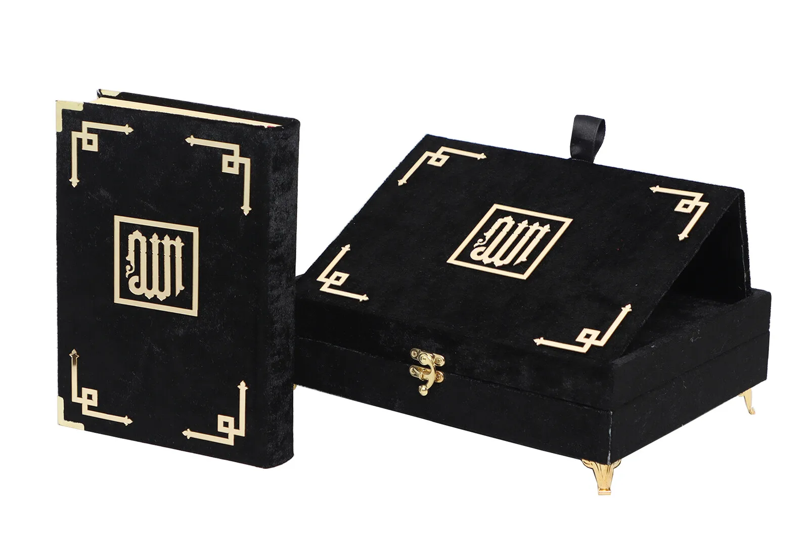 Black Velvet Cover Muslim Gift Set 99's Name of Allah Gift Chest ...