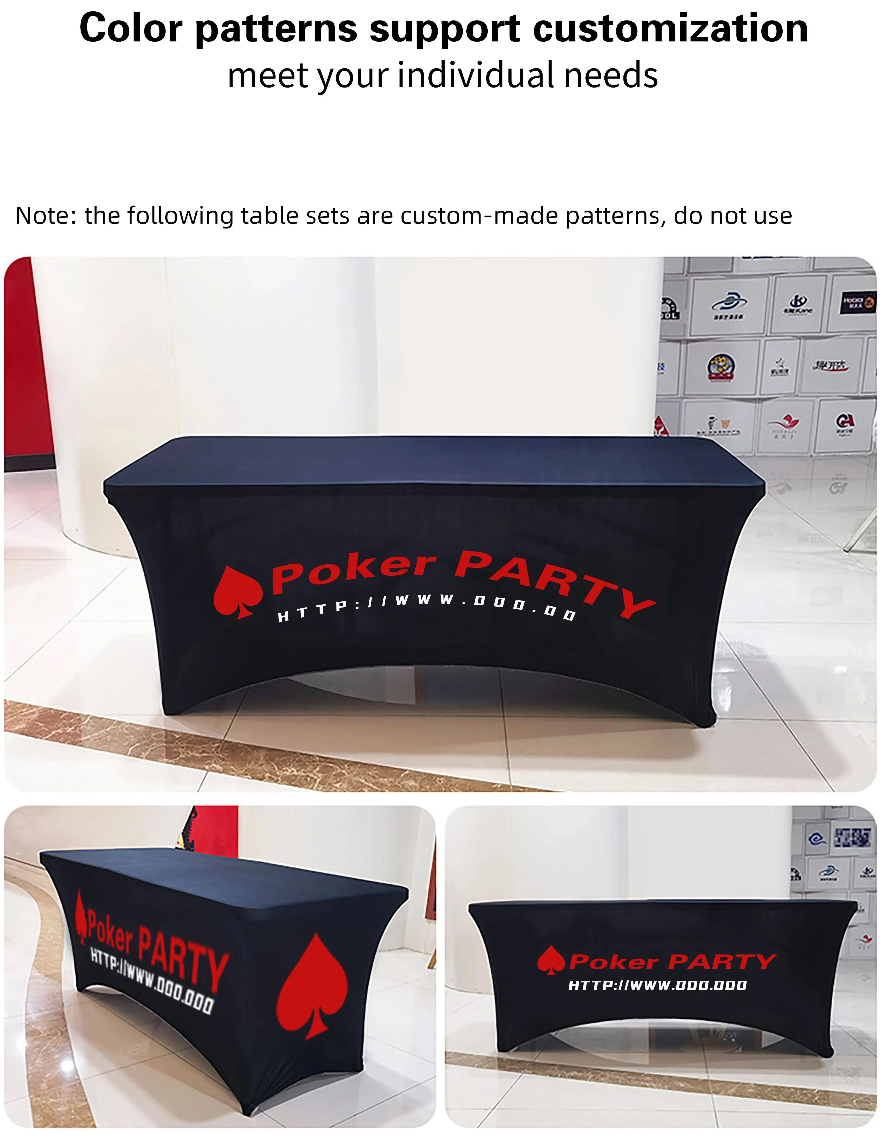 Outdoor Indoor Washable Spandex Table Cover Wrinkle Resistant Table ...