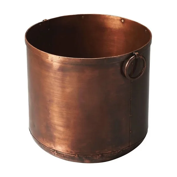 Metal Pure Copper Large Planter Bucket Large Solid Copper Planter ...