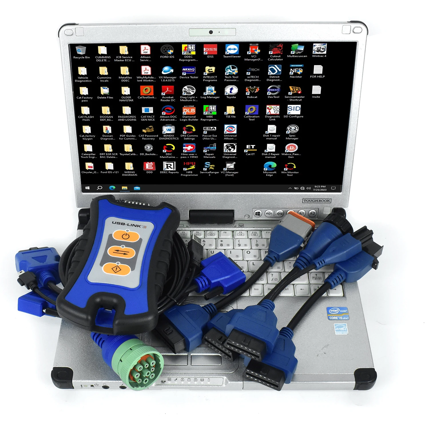 Truck Diagnostic Tool + Cf C2 Laptop Truck Obd Fault Diagnostics ...