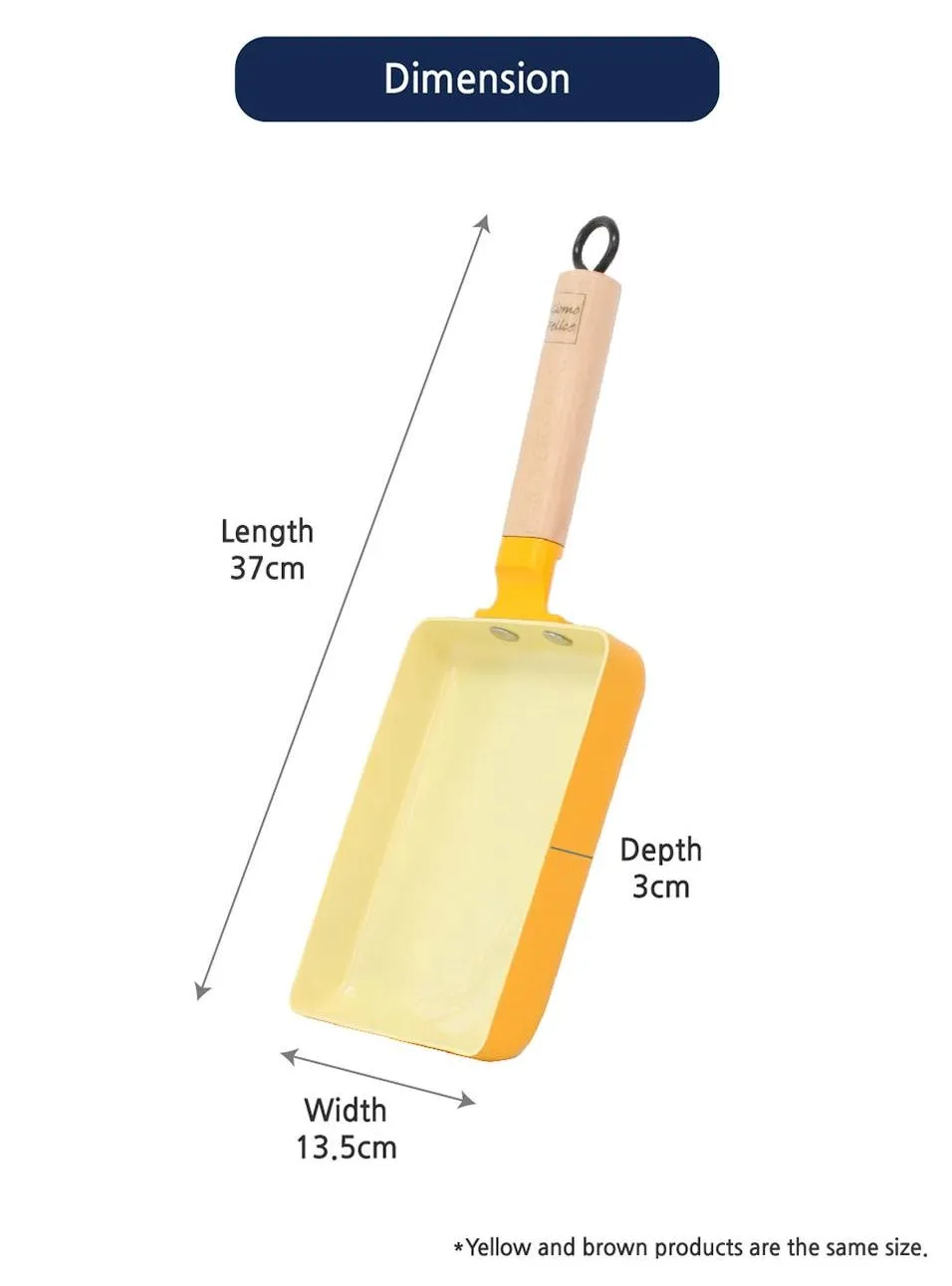 Induction Multi Rectangle Frying Pan Brown Convenient Wood-finished ...