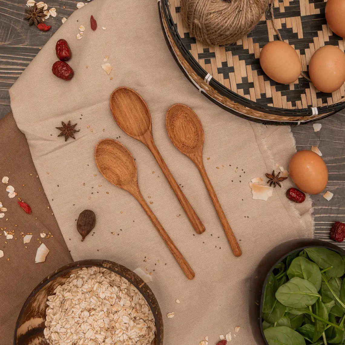 Versatile Houseware Kitchenware Wood Kitchen Tools Reusable Cooking ...