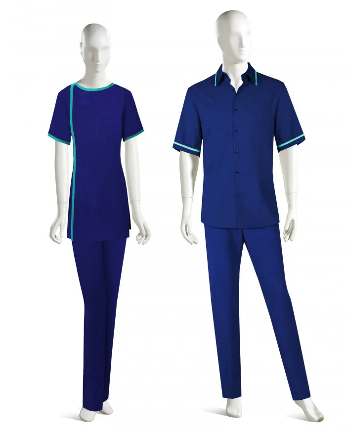 Unisex Printed Cotton Workwear Uniforms for Adults and Teens for Spa ...