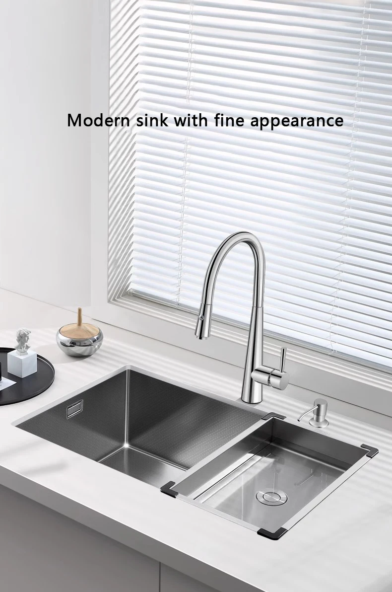 Honeycomb Embossed Large Single-trough Lower Basin Left Drainage Sus304 ...