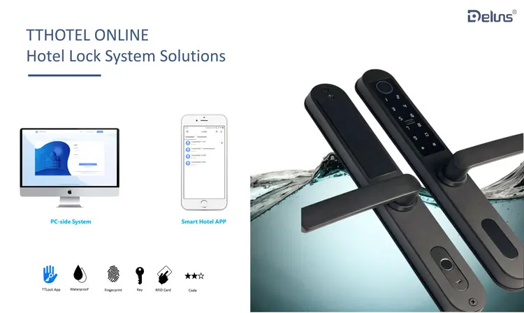 Deluns Smart Lock Hotel Door Lock System for Seamless Integration with Hotel Management Platform ...