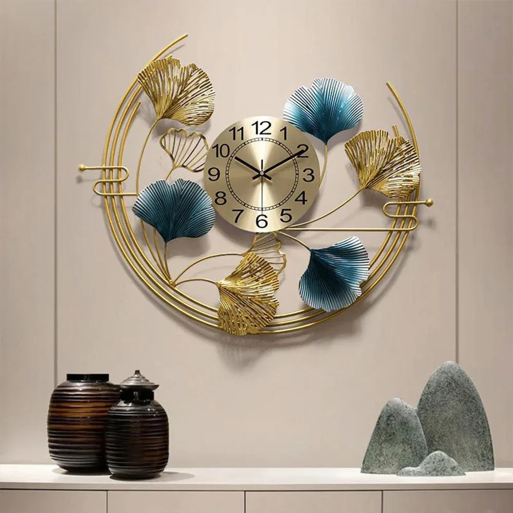 Latest Design Luxury Big Dial Iron Wall Clock Fancy Round Hanging Metal ...