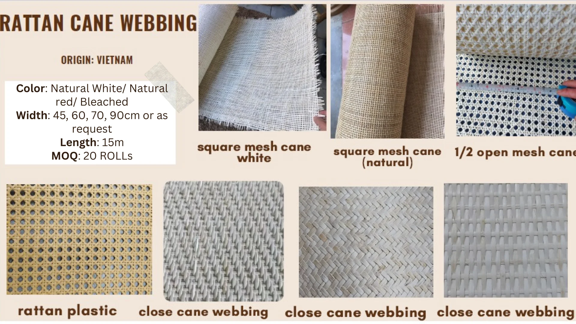 Rattan Cane Webbing - Durable and Versatile Raw Material