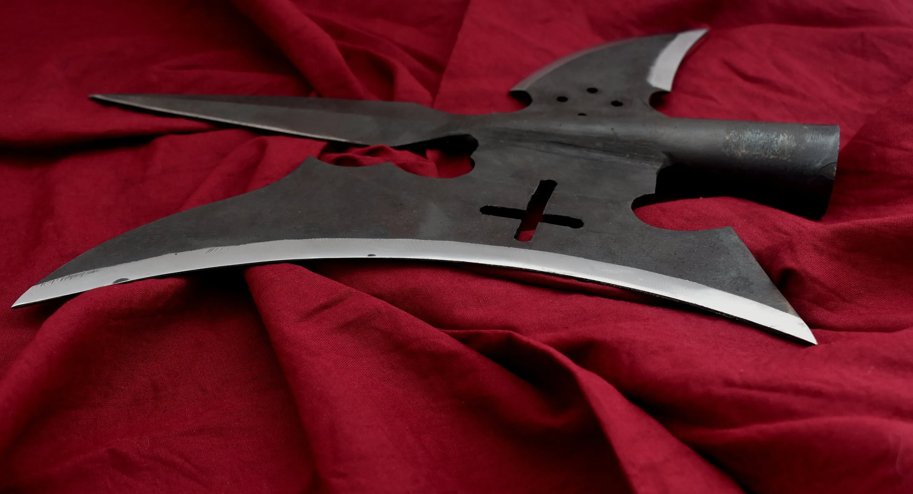 18th Century Medieval Hand Forged Halberd With One Side Blade And ...