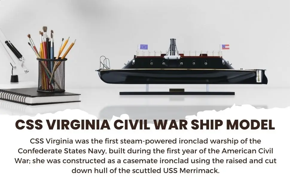 CSS Virginia Model From the Civil War Eco-Friendly Nautical Wood ...