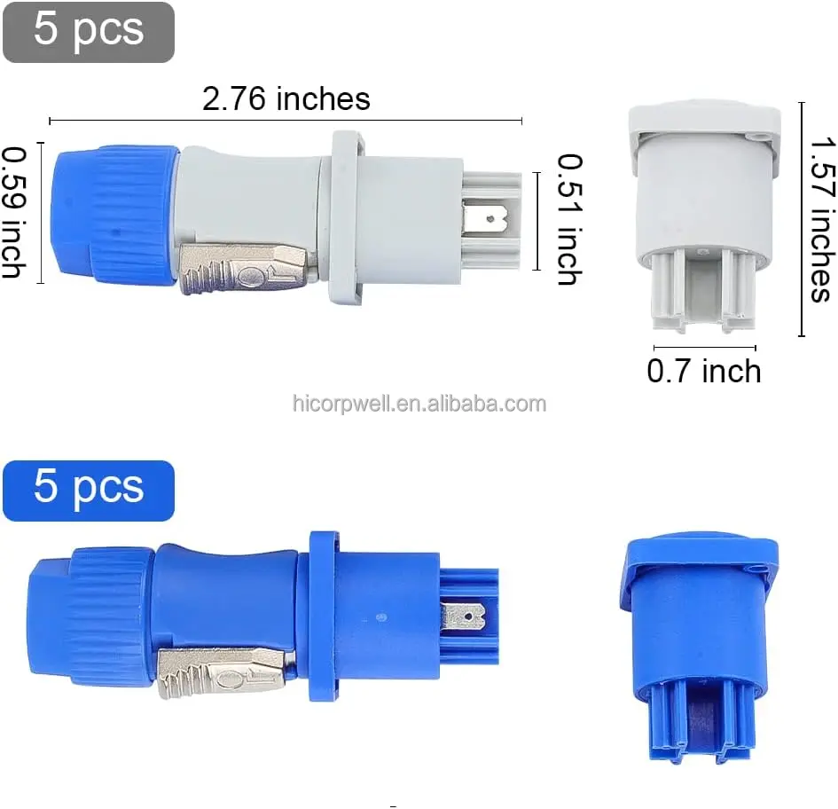 Conector Powercon link cable Conector powercon splitter Dmx Speakers ...