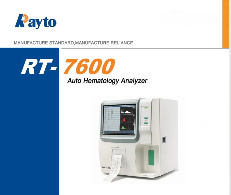 Rayto RT-7600 3-Part Hematology Analyzer - Auto Hematology