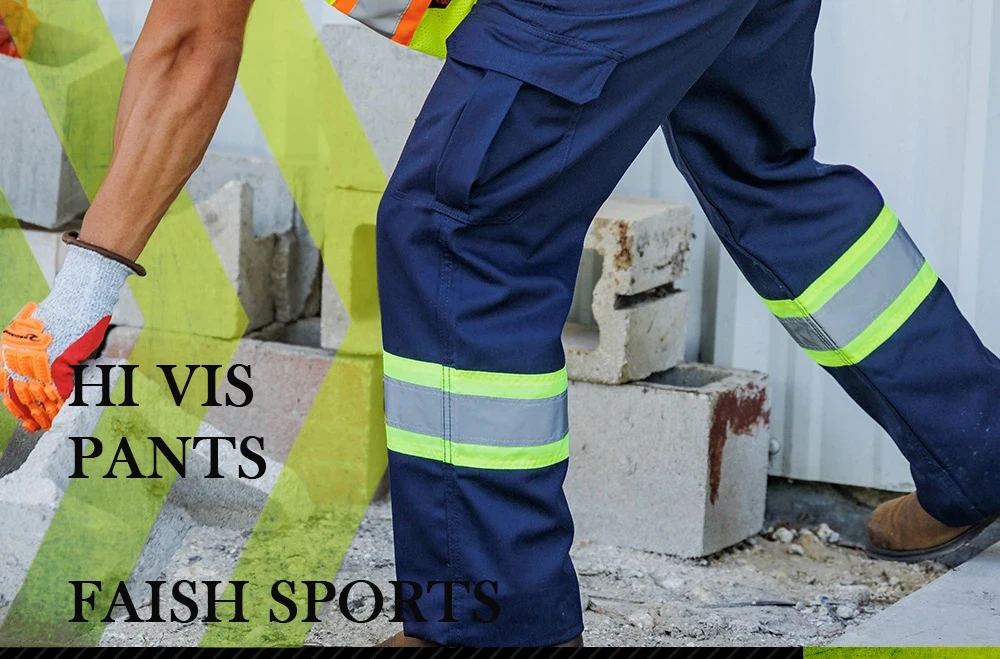 High Visibility Reflective Safety Work Pants Hi Vis Working Cargo Pants ...
