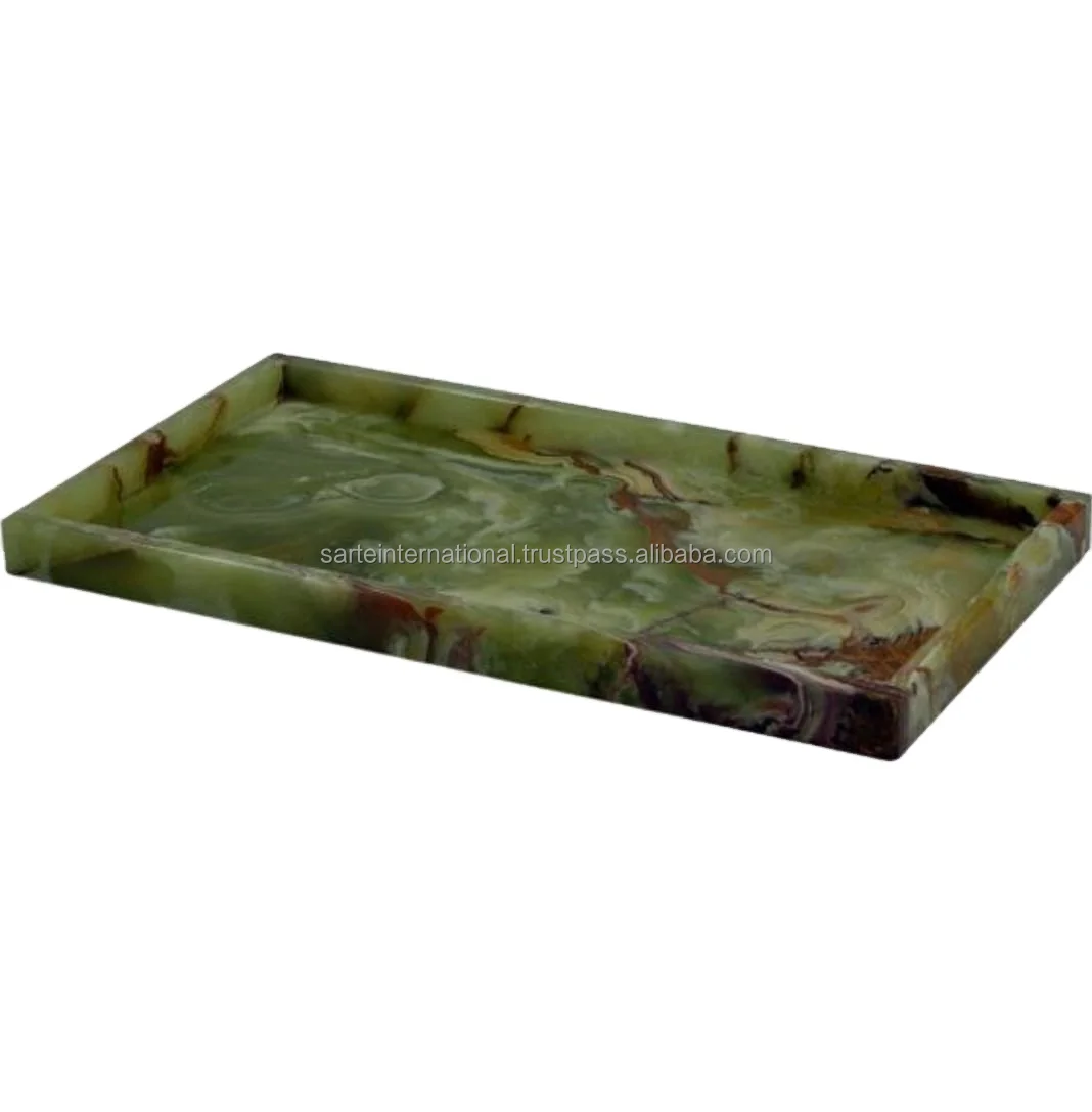 Onyx Serving Platter Marble Serving Vanity Tray Of Natural Onyx Pure ...