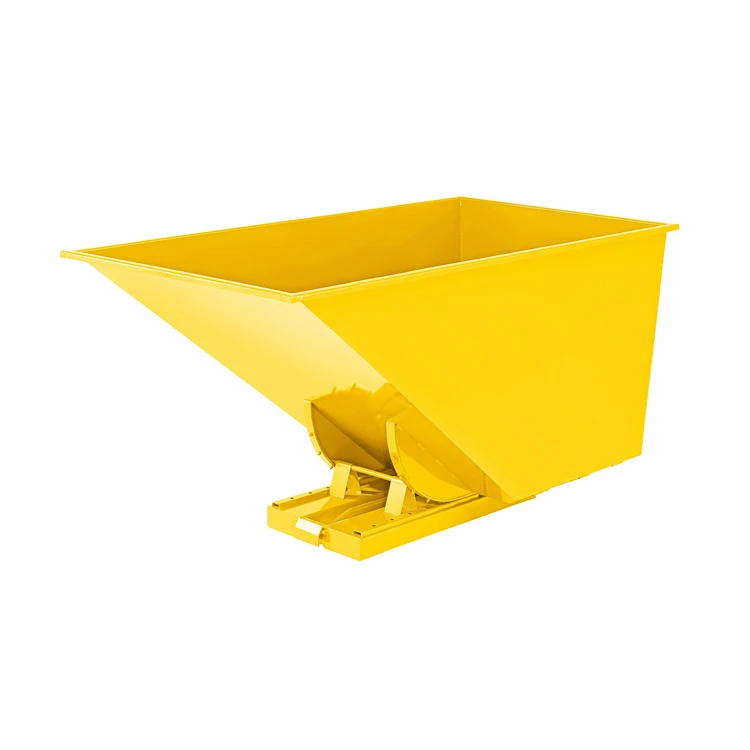 1.8m Self Dumping Trash Hopper Tipping Skips Tipper Chain Lift Bins ...