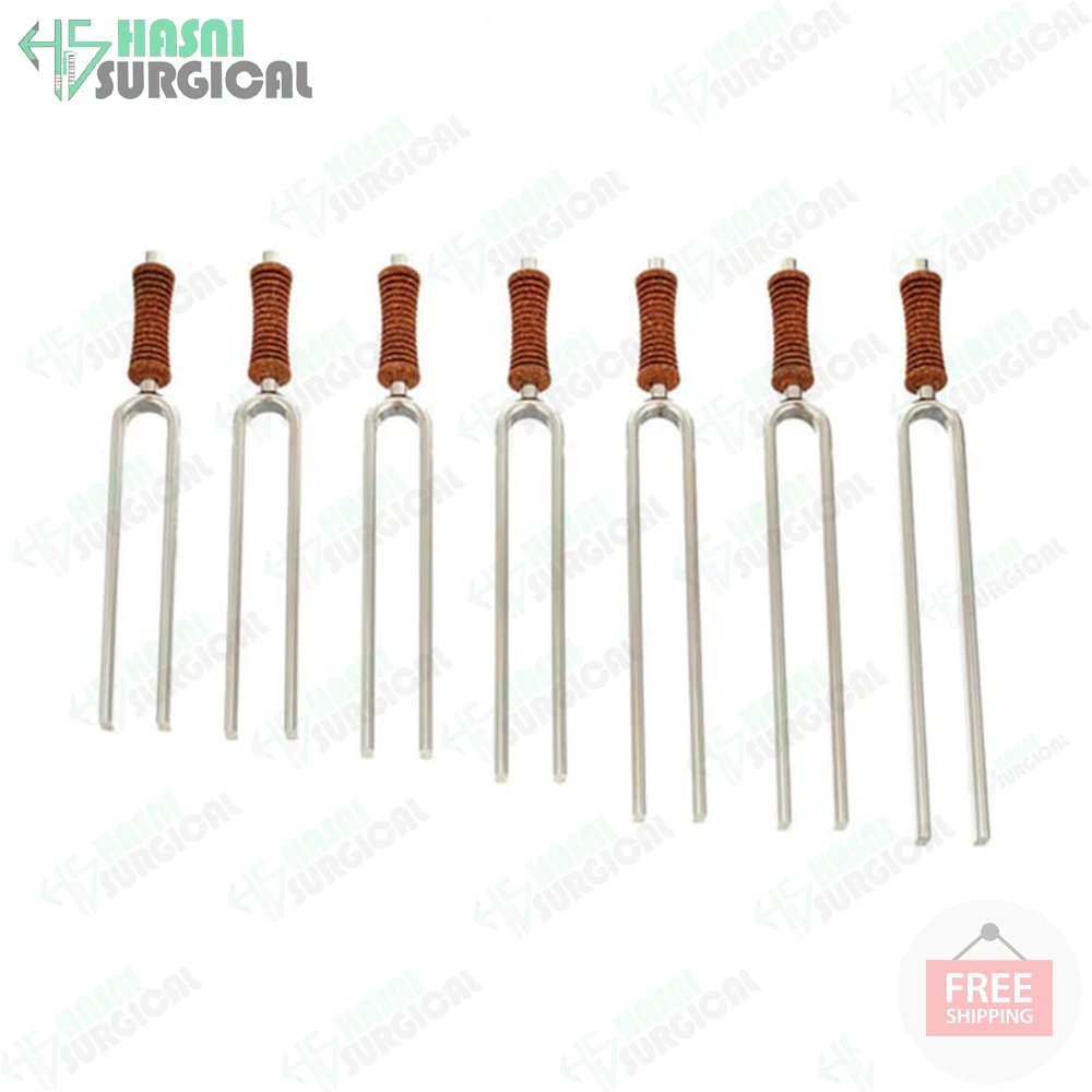 128c Medical Neurological Chakra Tuning Fork Ball Set With Triangle Percussion Reflex Hammer For ...